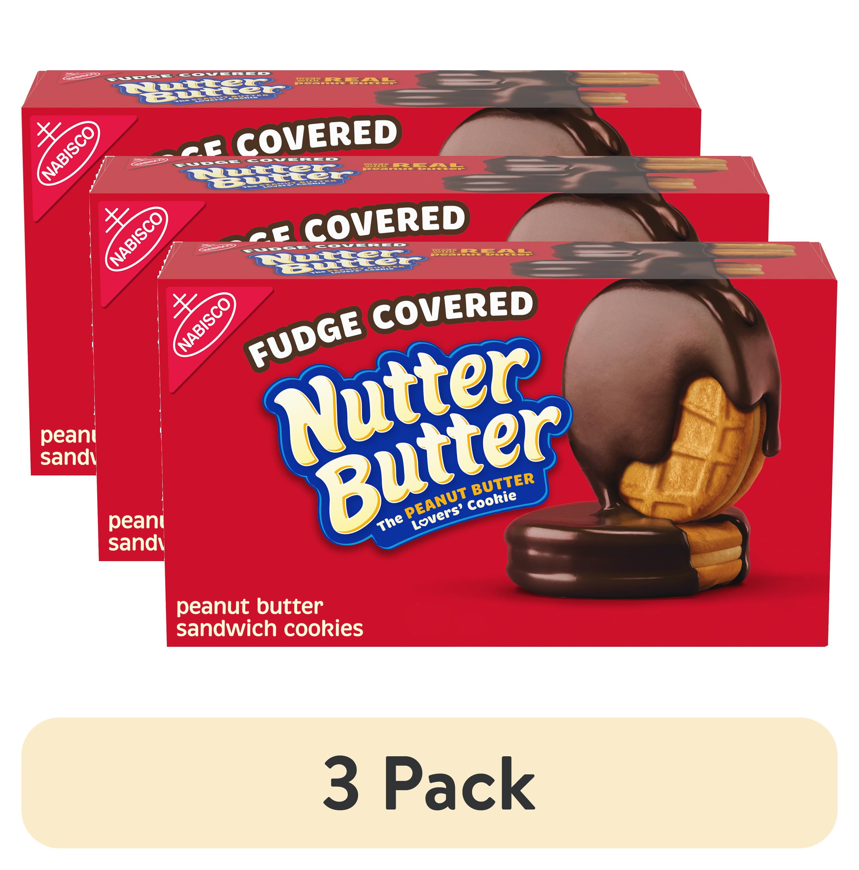 Buy 3 Pack Nutter Butter Fudge Covered Peanut Butter Sandwich Cookies ...