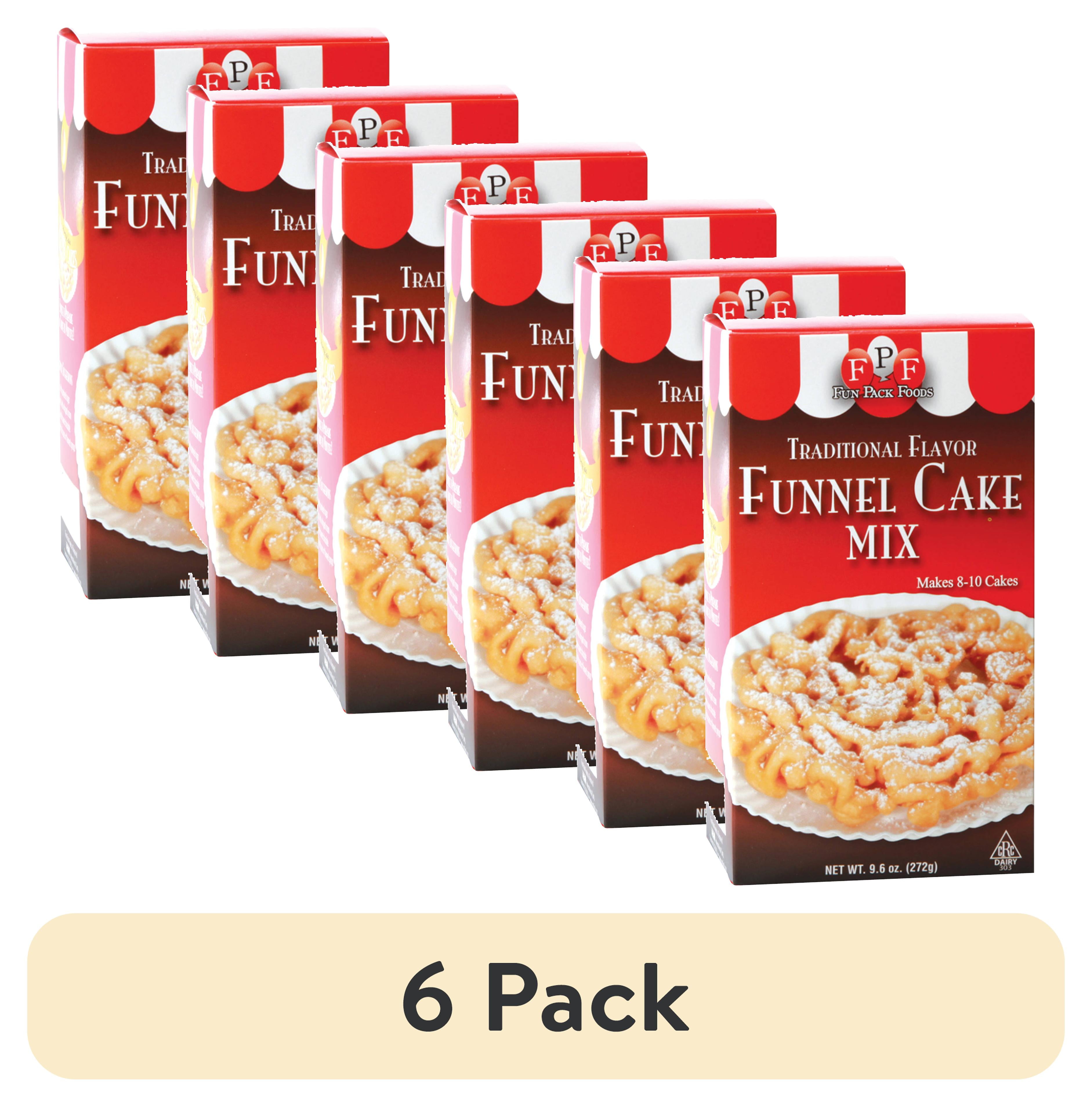 Buy 6 Pack Fun Pack Foods Traditional Flavor Funnel Cake Mix 96 Oz Box ...