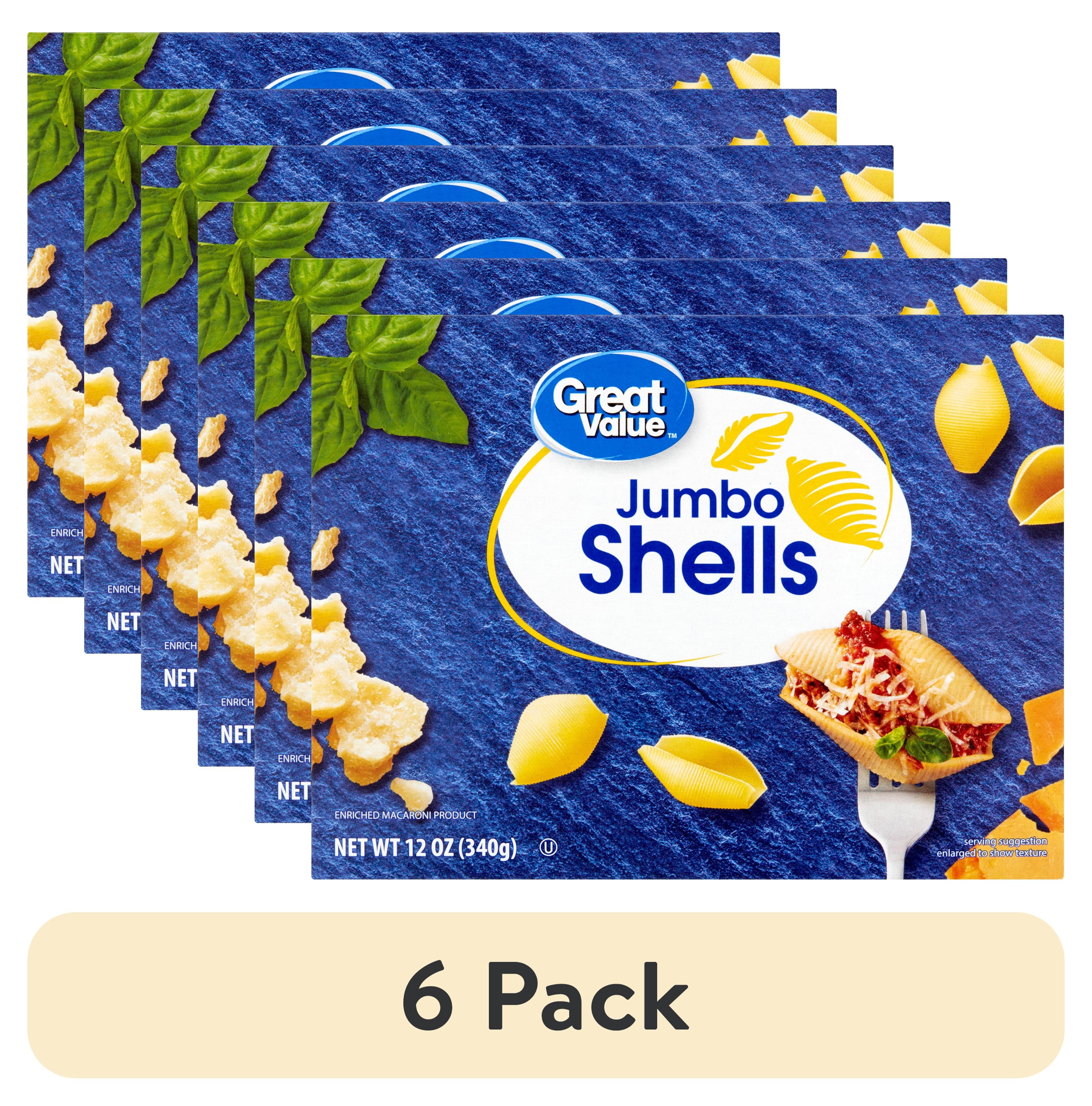 Buy 6 Pack Great Value Jumbo Shells Pasta - it's vegetarian ...