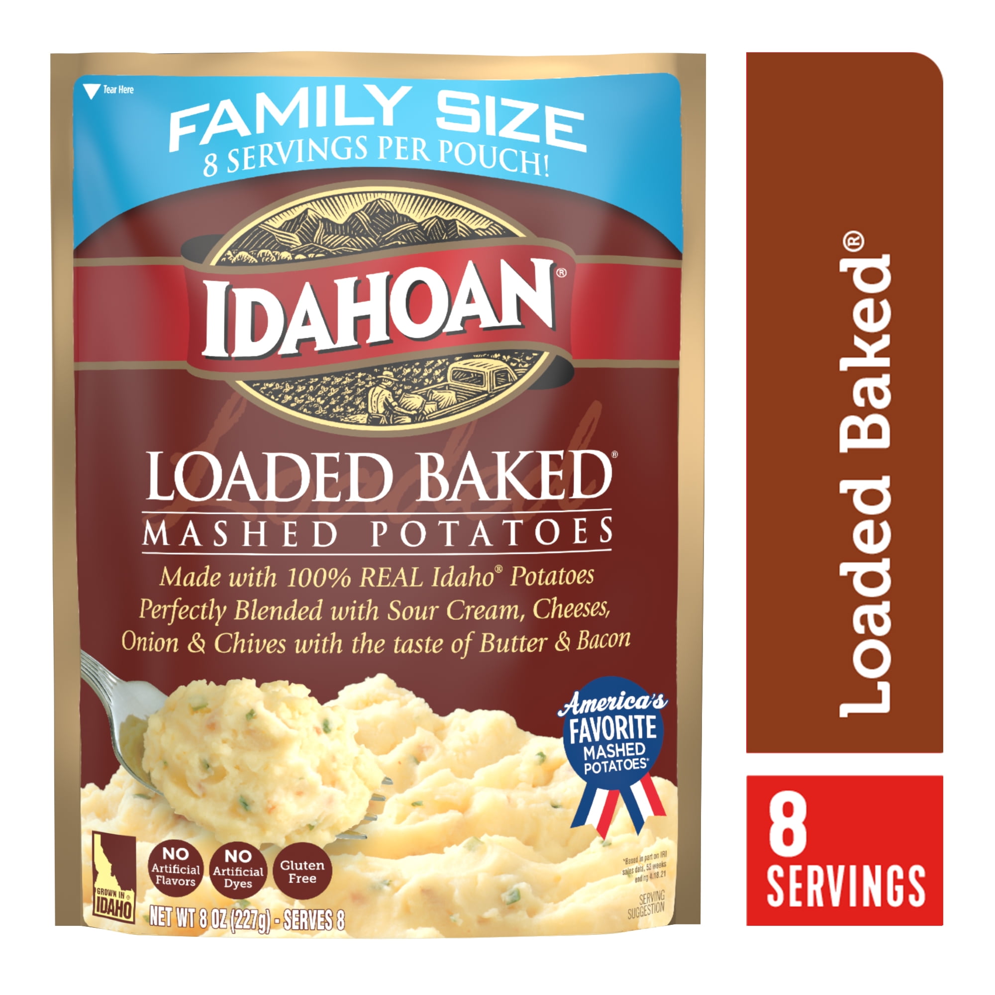Buy 6 Pack Idahoan Loaded Baked Mashed Potatoes Family Size 8 Oz Pouch ...