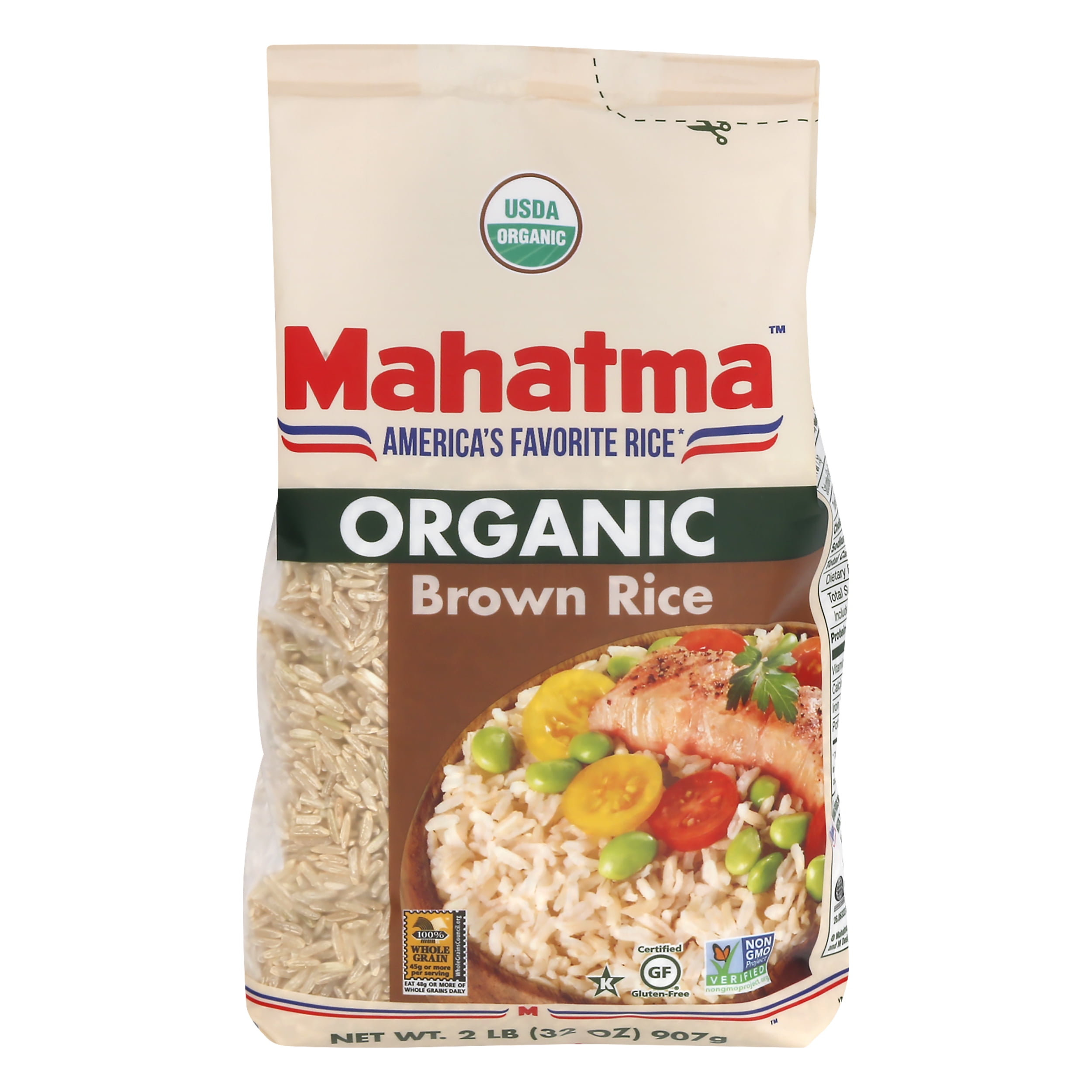 Buy Mahatma Organic 100 Whole Grain Brown Rice 2 Lb Bag - it's ...