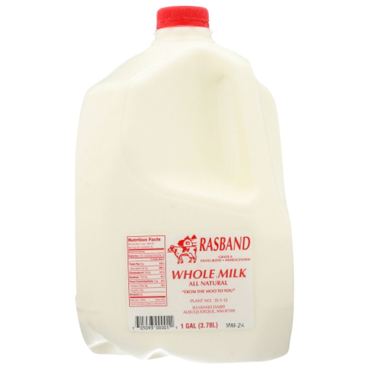 Buy Rasband Dairy Whole Milk Gallon - it's vegetarian, paleo, vegan ...