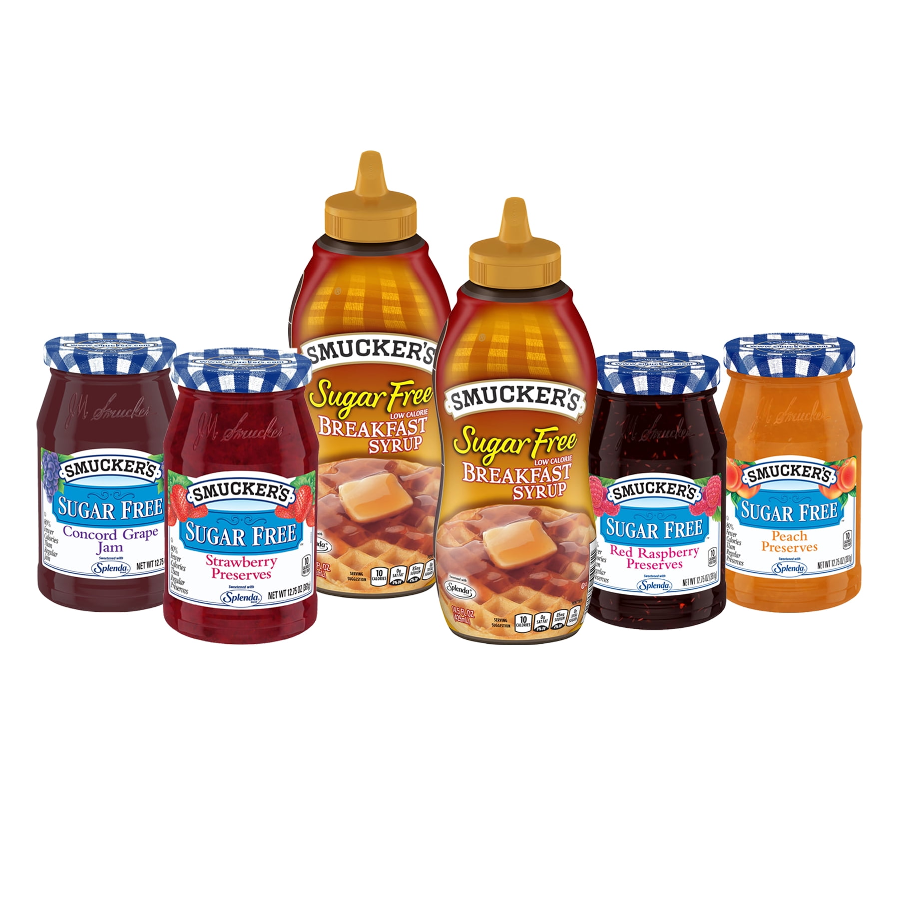 Smuckers Sugar Free Preserves Jam & Syrup Variety Pack: Nutrition ...