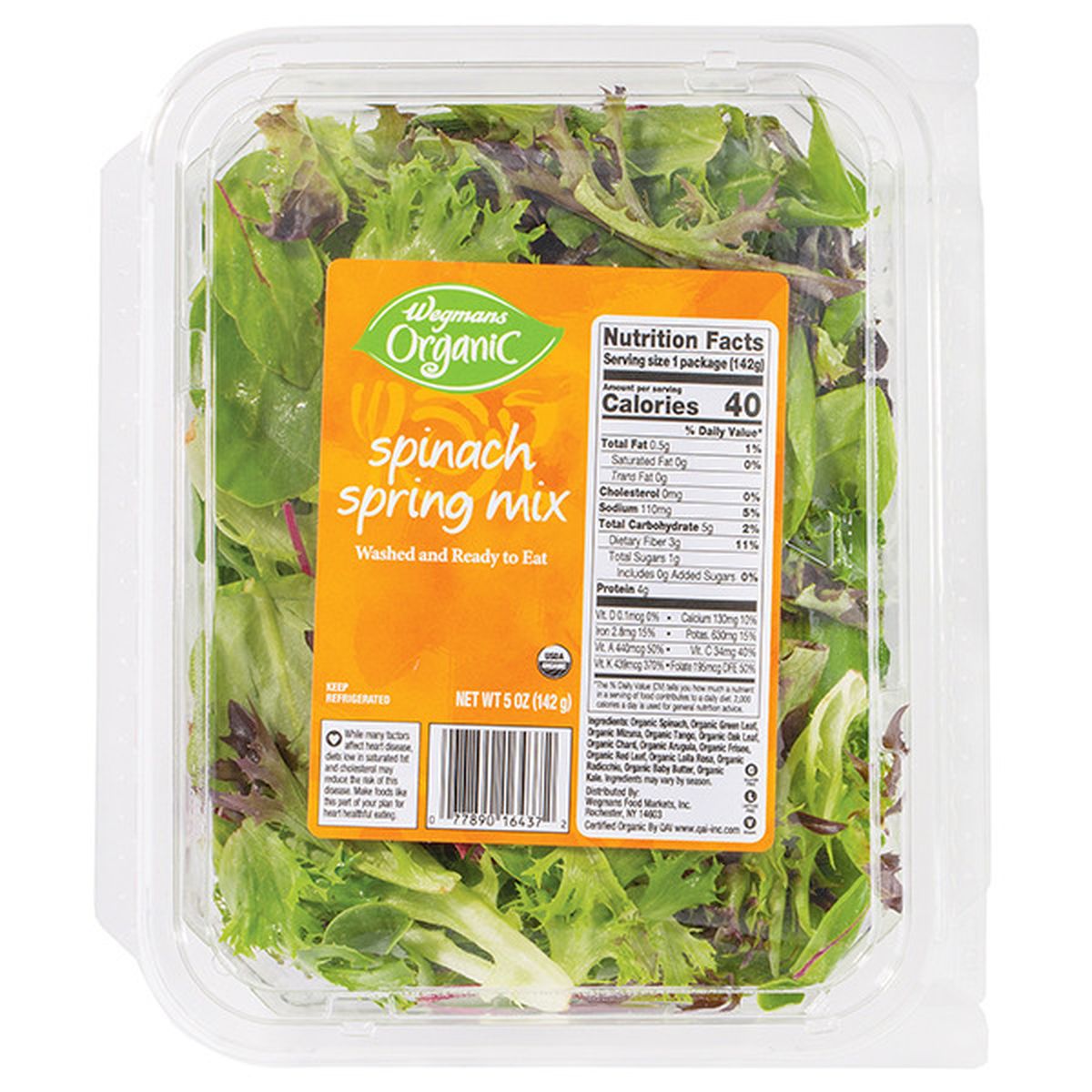 Buy Wegmans Organic Spinach Spring Mix - it's vegetarian, paleo, vegan ...